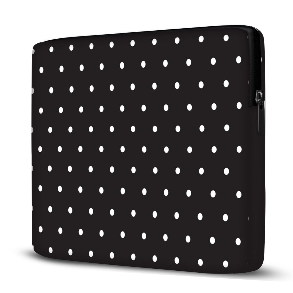 Capa para Notebook em Neoprene – CN – Bolinhas Brancas - Case Notebook