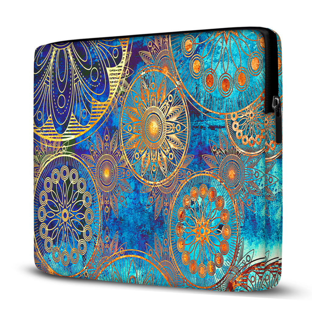 Capa para Notebook em Neoprene – CN – Floral Mandalas - Case Notebook