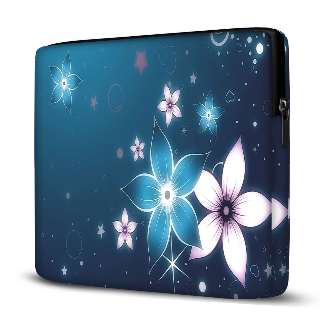 Capa para Notebook em Neoprene – CN – Floral Azul - Case Notebook