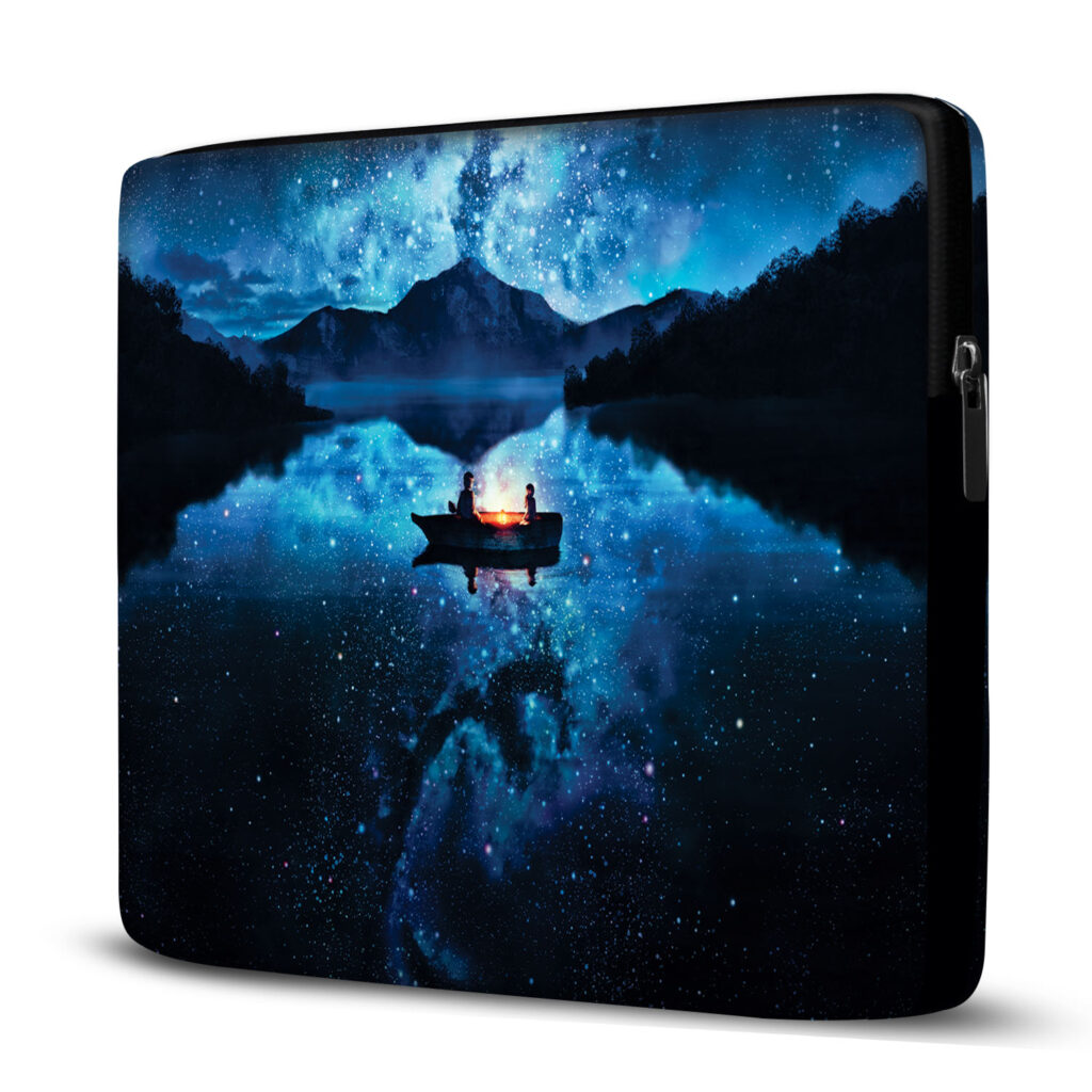 Capa para Notebook em Neoprene – CN – Paisagem Barco - Case Notebook