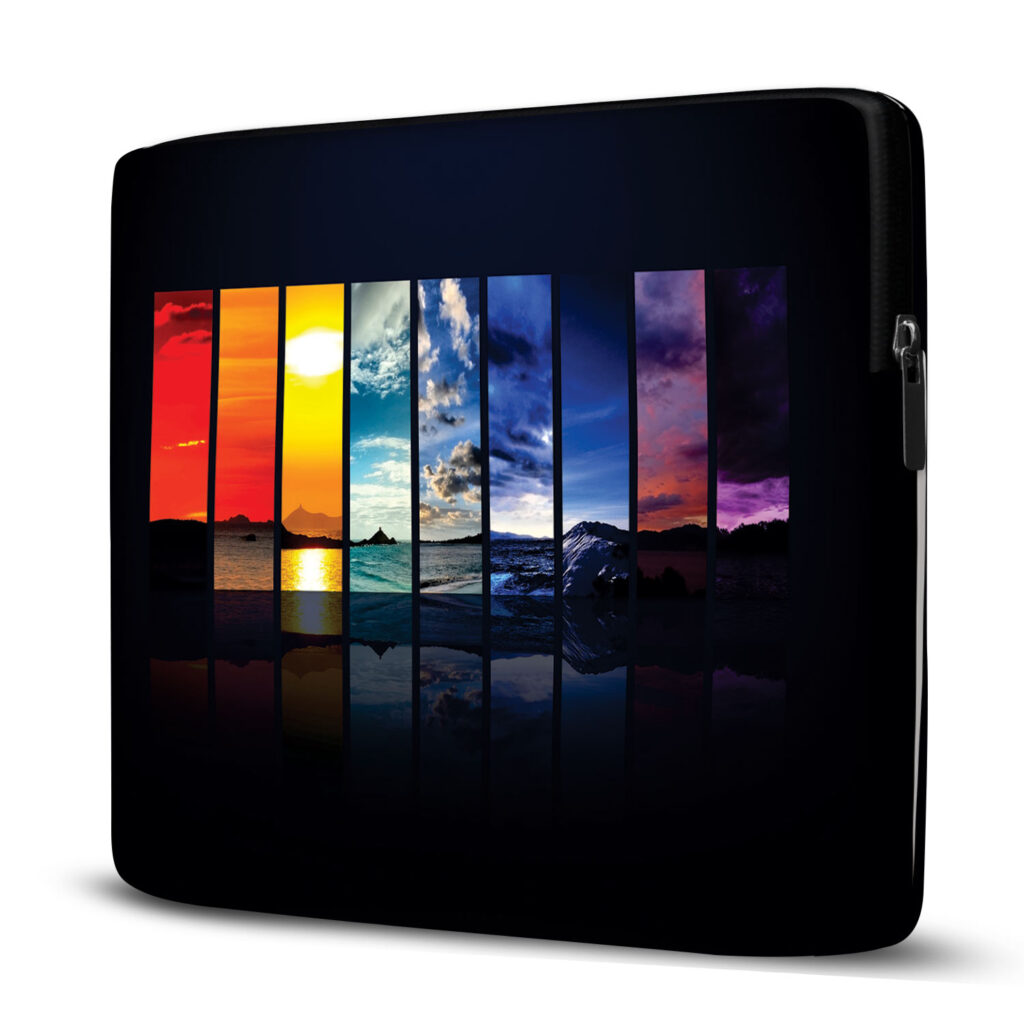 Capa para Notebook em Neoprene – CN – Paisagem Fases do Dia - Case Notebook