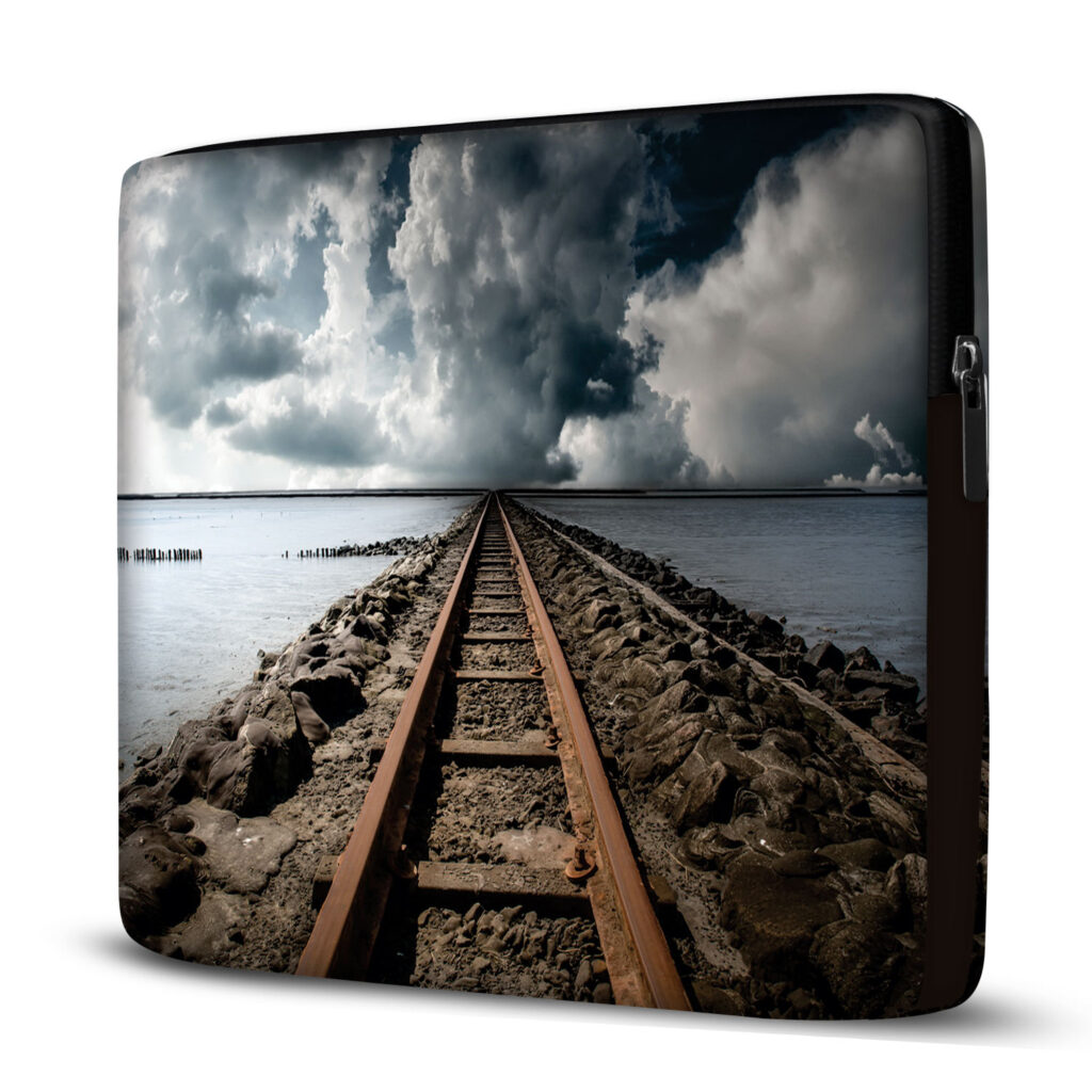 Capa para Notebook em Neoprene – CN – Paisagem Trilhos - Case Notebook
