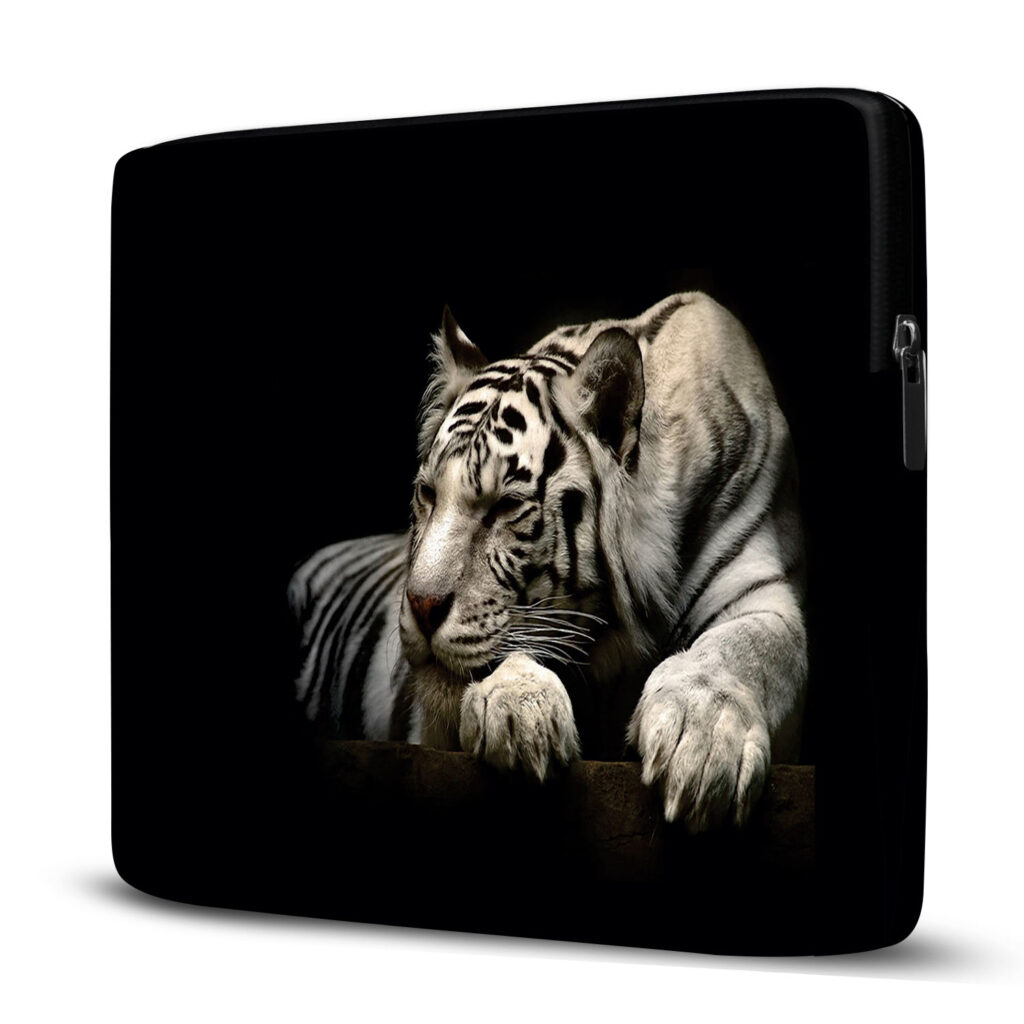 Capa para Notebook em Neoprene – CN – Tigre Branco 2 - Case Notebook