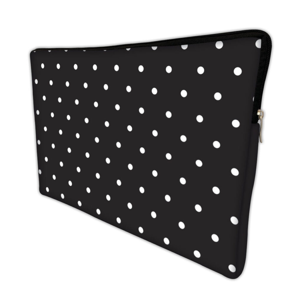 Capa para Notebook em Neoprene – CN – 15.6 Polegadas – Bolinhas Brancas ...