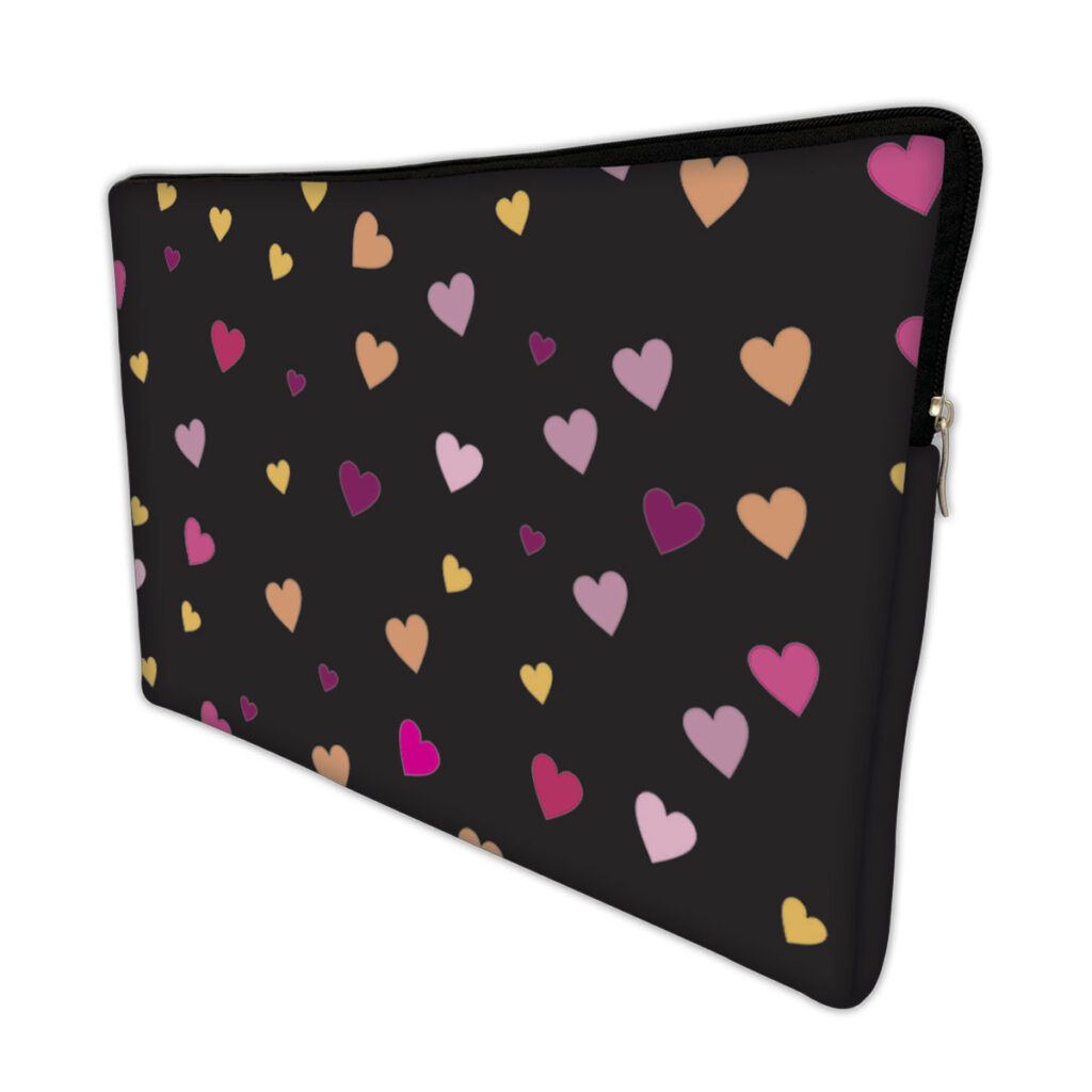 Capa para Notebook em Neoprene – CN – 15.6 Polegadas – Preto Corações ...